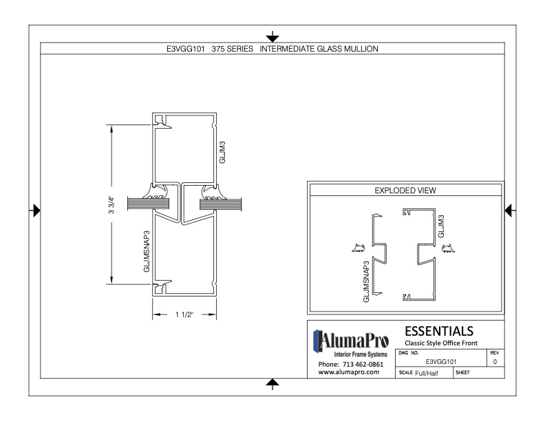 Aluminum Mullion Detail Cad